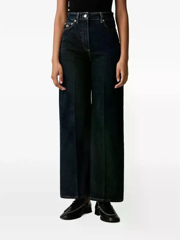 Lacoste Wide-fit High-waist Jeans - Blue