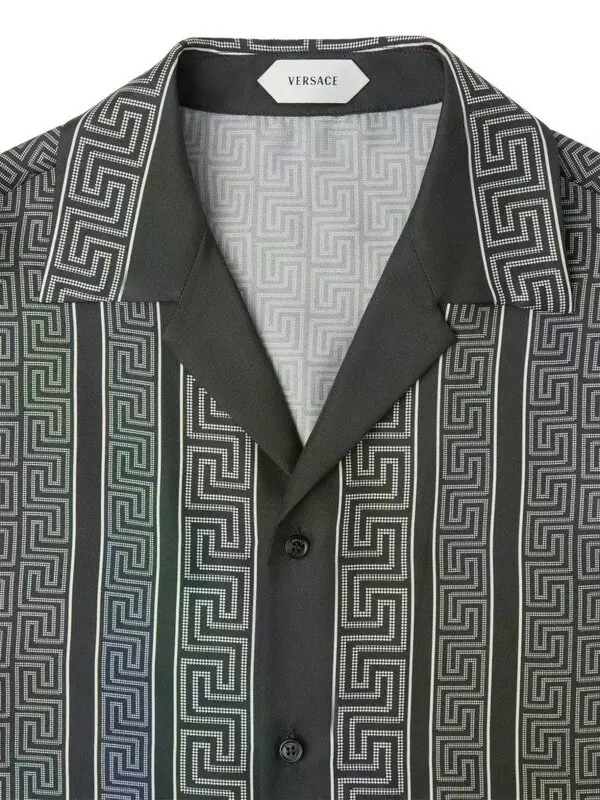 Versace Printed Silk Twill Regular Shirt