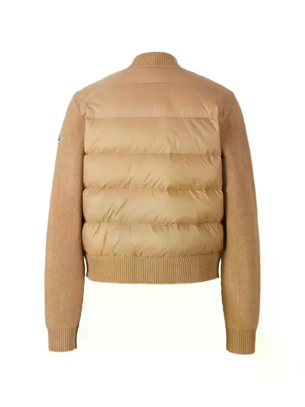 Moncler Wool & Cashmere-blend Padded Cardigan - Neutrals