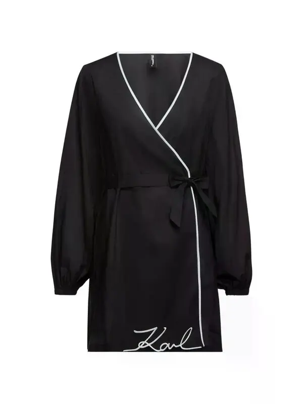 Karl Lagerfeld Signature Beach Sheer Mini Dress