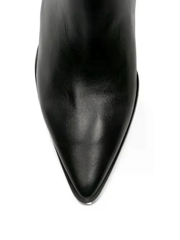 ALBANO Pointed-toe Leather Ankle Boots