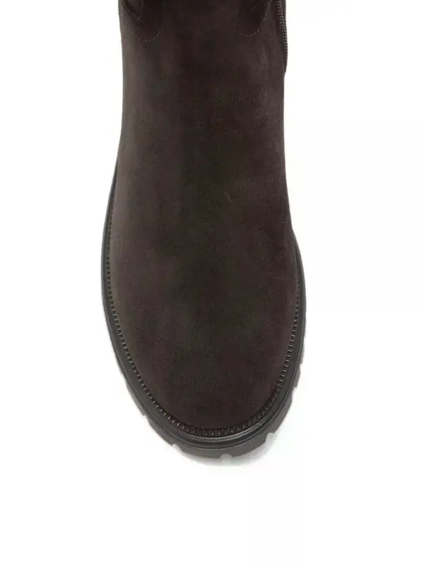 CARMELA Buckled Suede-finish Boots