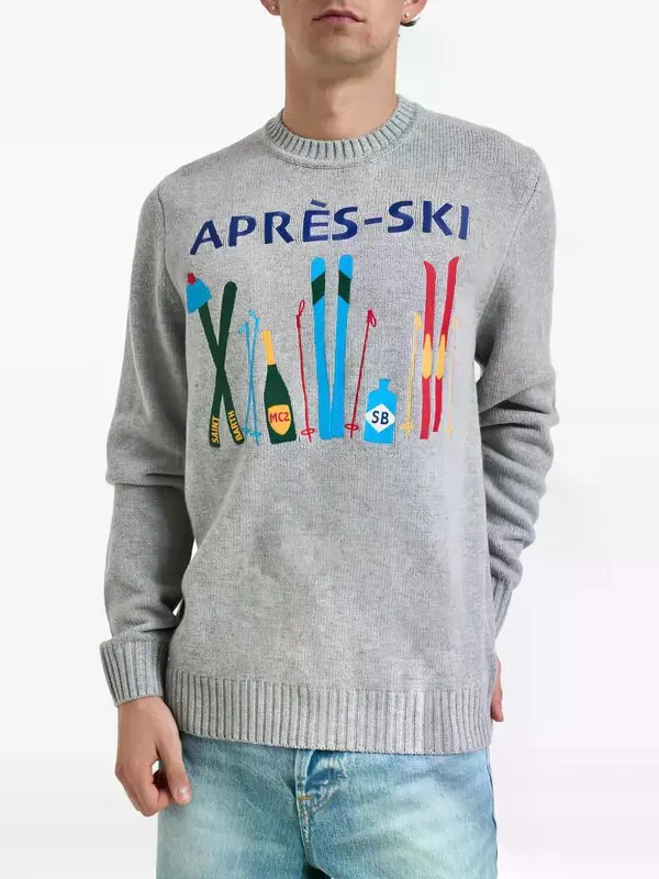 MC2 SAINT BARTH Bombardino Light Sweater With Après Ski Embroidery