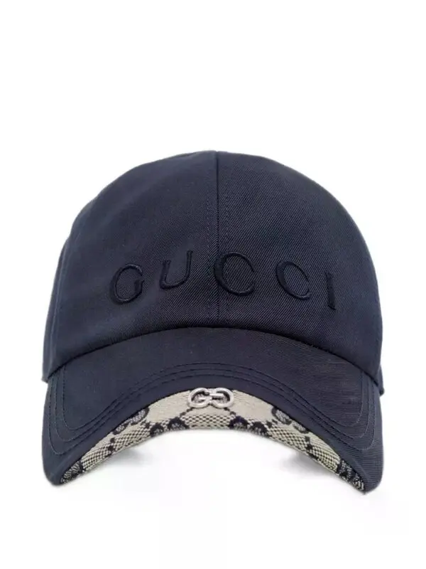 Gucci Cotton Baseball Hat With Embroidery - Blue