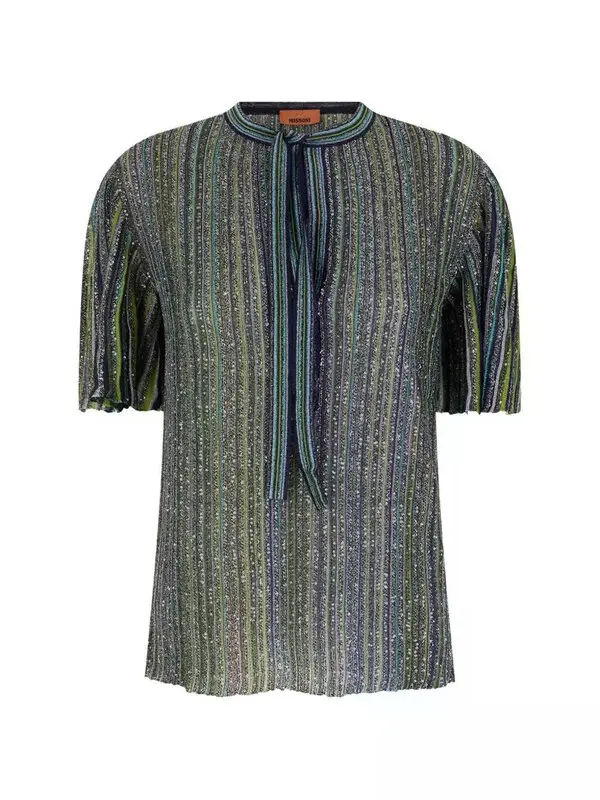 Missoni Tie-neck Blouse - Grey