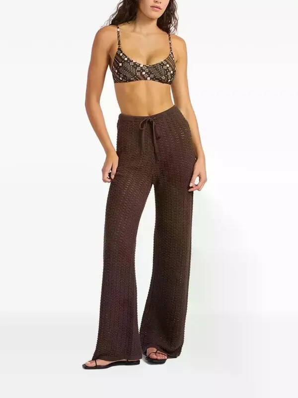 Seafolly Crochet-knit Drawstring Trousers - Brown