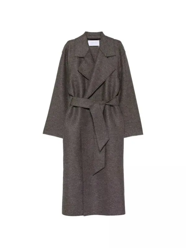 Harris Wharf London Belted Wide-sleeve Coat - Brown
