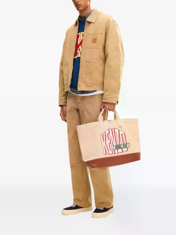 Kenzo Large Work And Play Cotton Tote Bag