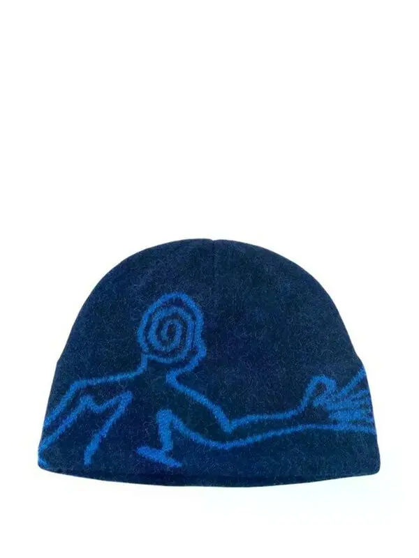 HIKING PATROL Exploration Mohair-blend Beanie Hat - Blue