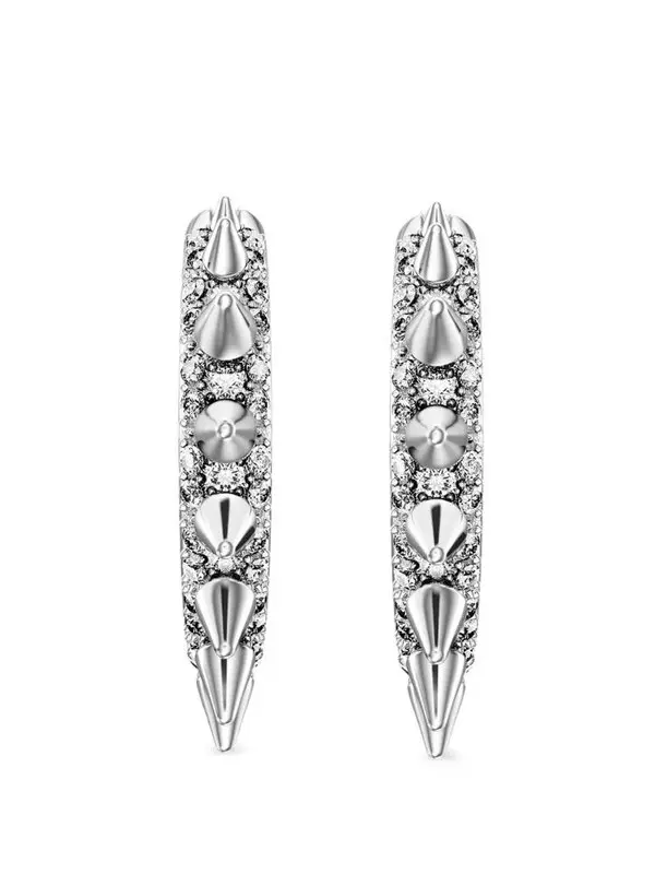 DIESEL® Stainless Steel Hoop Earrings - Silver