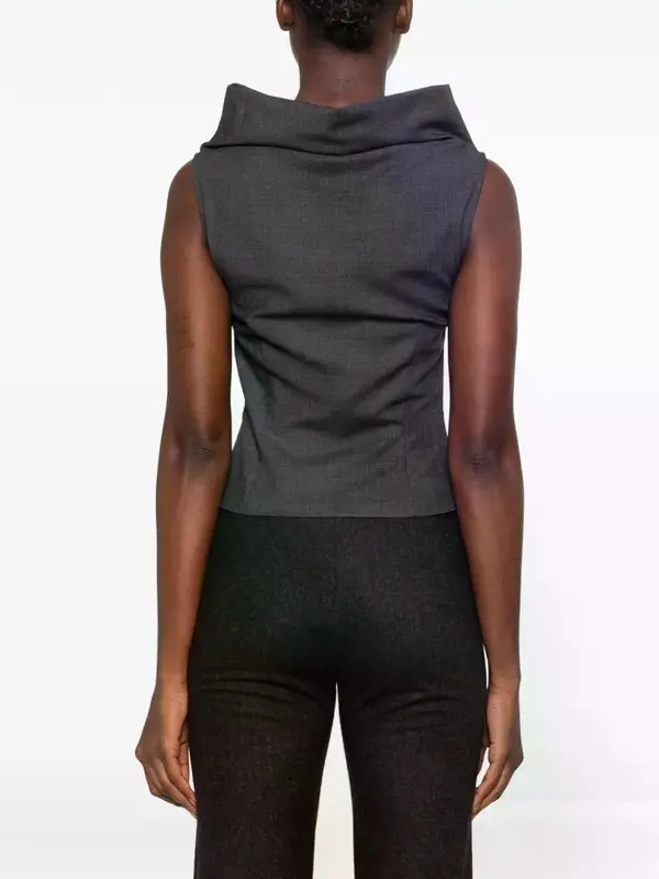 Paloma Wool Luisa High-neck Flap-pocket Top