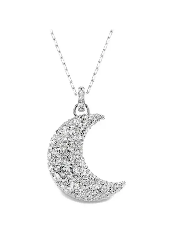 SWAROVSKI Sublime Crystal Moon Necklace - Silver