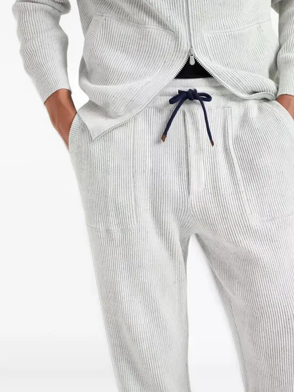 Brunello Cucinelli Ribbed-knit Track Pants