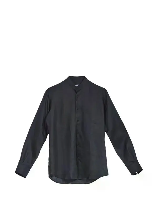 Karl Lagerfeld Mandarin-collar Linen Shirt