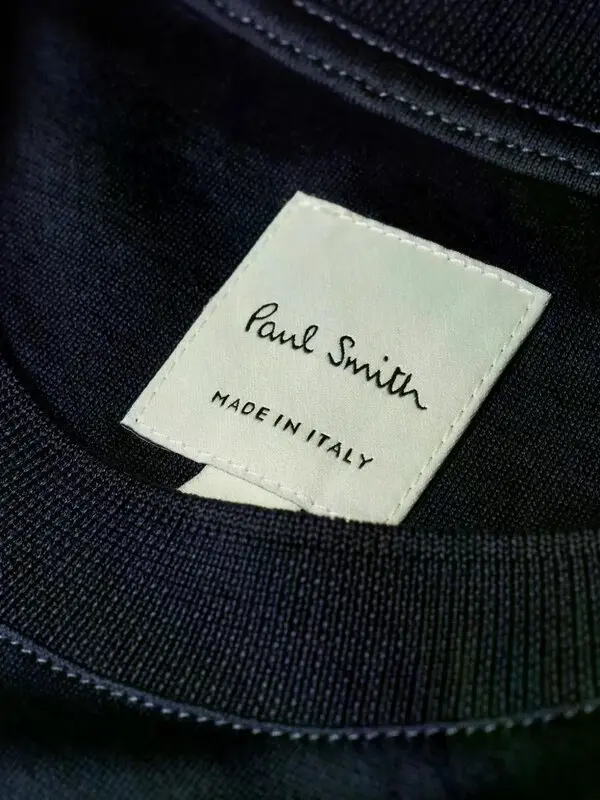 Paul Smith Navy Signature Stripe Collar T-shirt