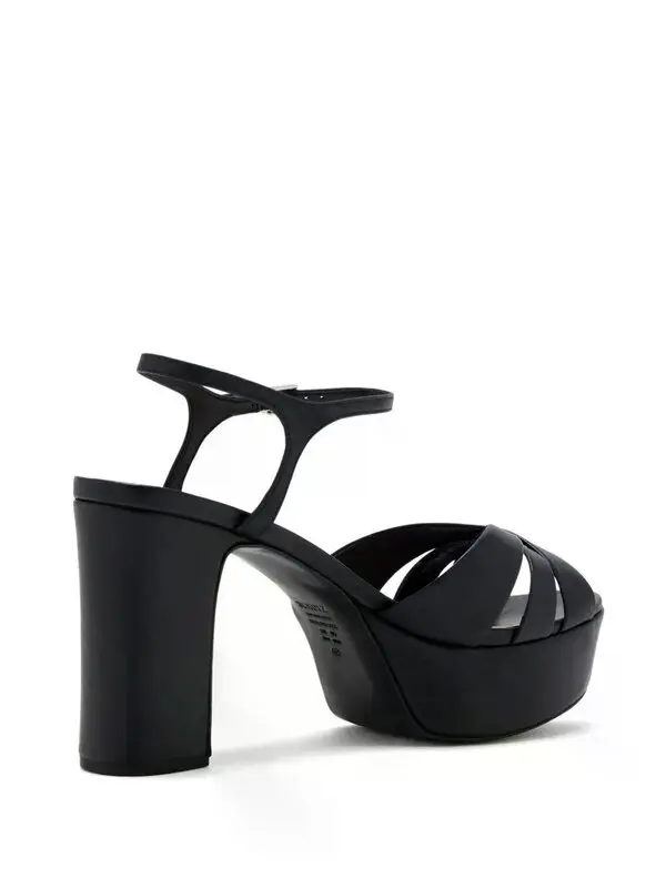 Schutz Crossover-strap Platform Sandals - Black