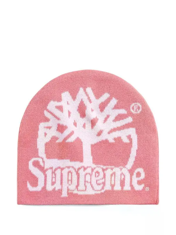 Supreme X Timberland Logo-detail Beanie Hat - Pink