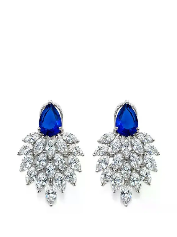 HZMER JEWELLERY Blue Mirage Shimmer Earrings