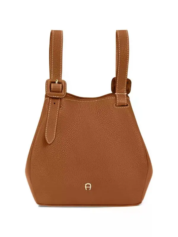 AIGNER S Miranda Grainy Leather Tote Bag - Brown