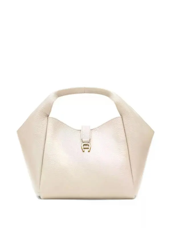 AIGNER Small Zaira Logo-plaque Grained Leather Tote Bag