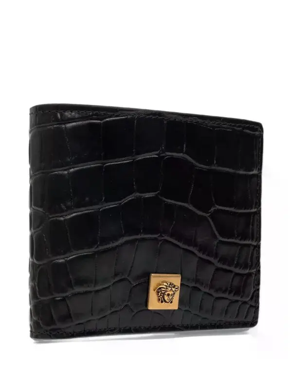 Versace Severine Croc-effect Leather Wallet