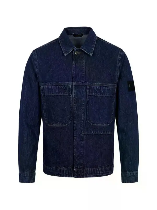 Stone Island 4100006 Indigo Denim-medium Grainy-wash Jacket