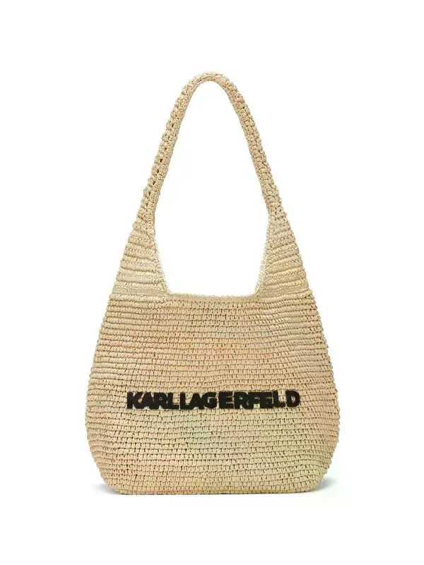 Karl Lagerfeld Logo Crochet Beach Bag