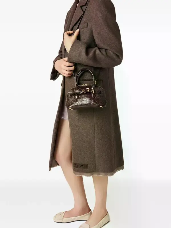 Miu Miu Aventure Crocodile Embossed Calfskin Mini-bag