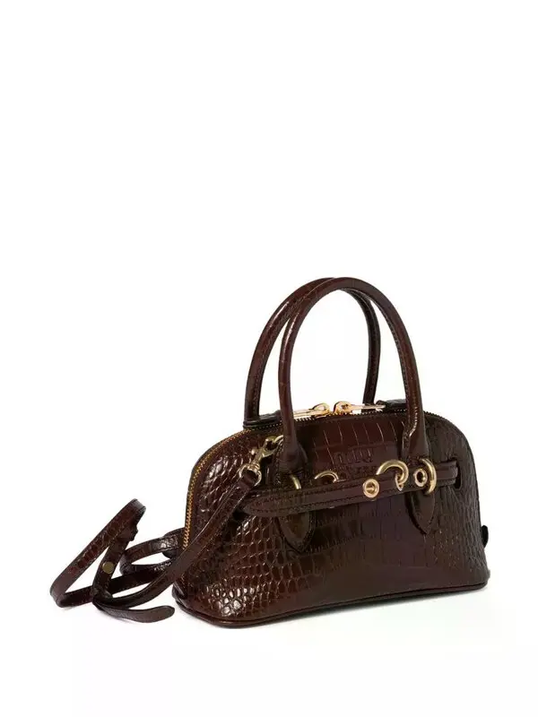 Miu Miu Aventure Crocodile Embossed Calfskin Mini-bag