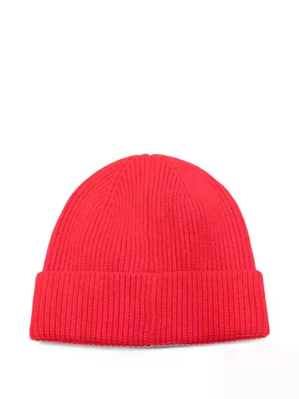MURPHY&NYE Night Logo-patch Ribbed-knit Beanie Hat