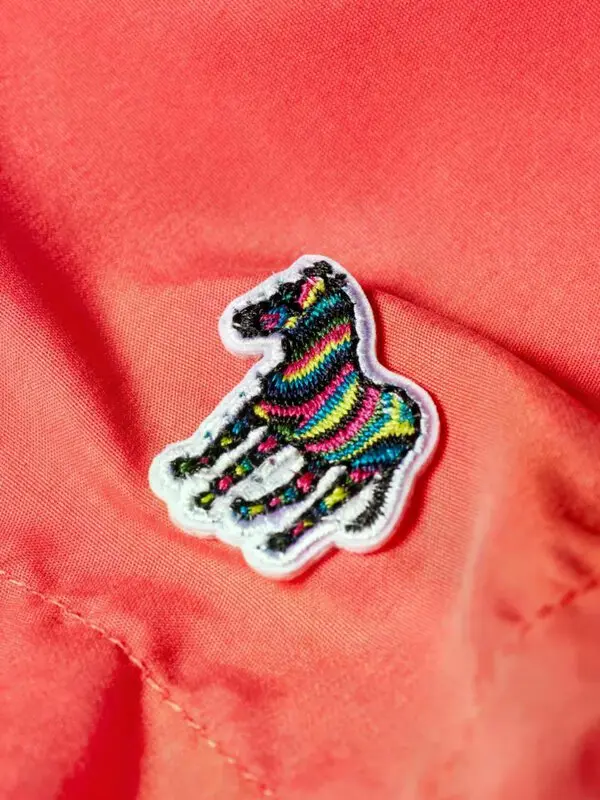 Paul Smith Coral Pink Zebra-logo Swim Shorts