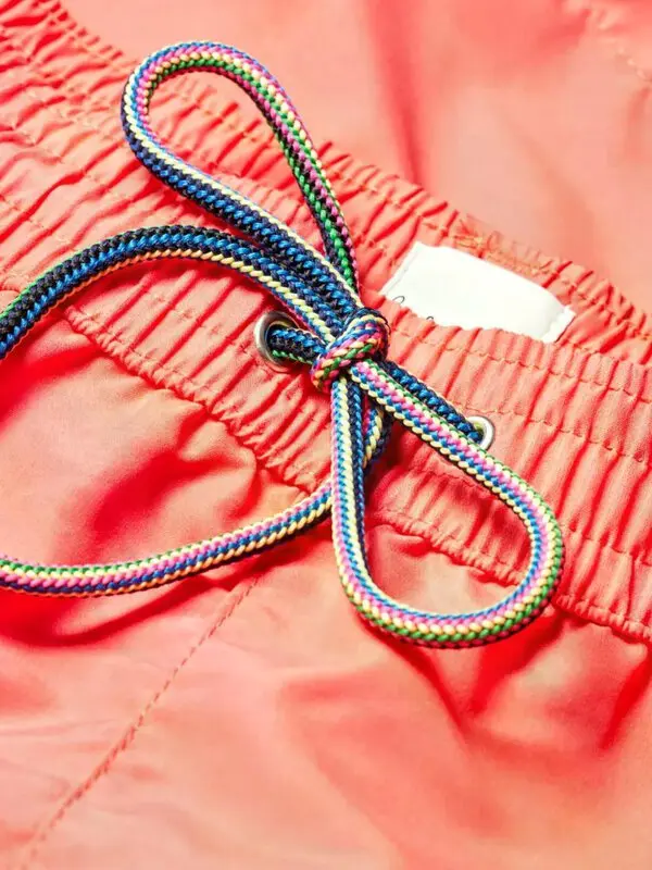 Paul Smith Coral Pink Zebra-logo Swim Shorts