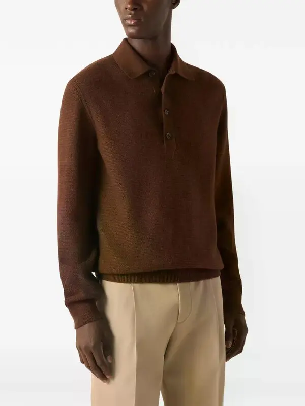 Zegna Cream White Oasi Cashmere Polo Shirt
