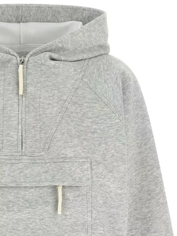 Co Half-zip Pouch-pocket Hoodie
