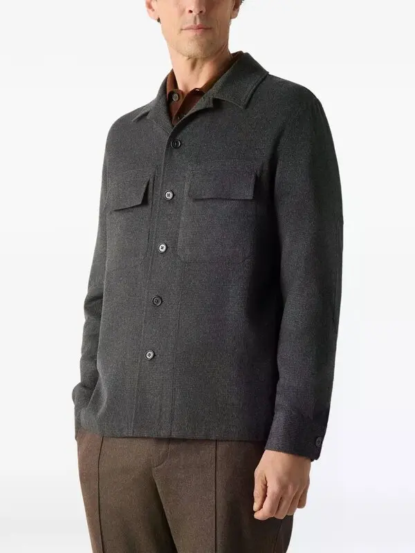 Zegna Dark Oasi Cashmere Overshirt