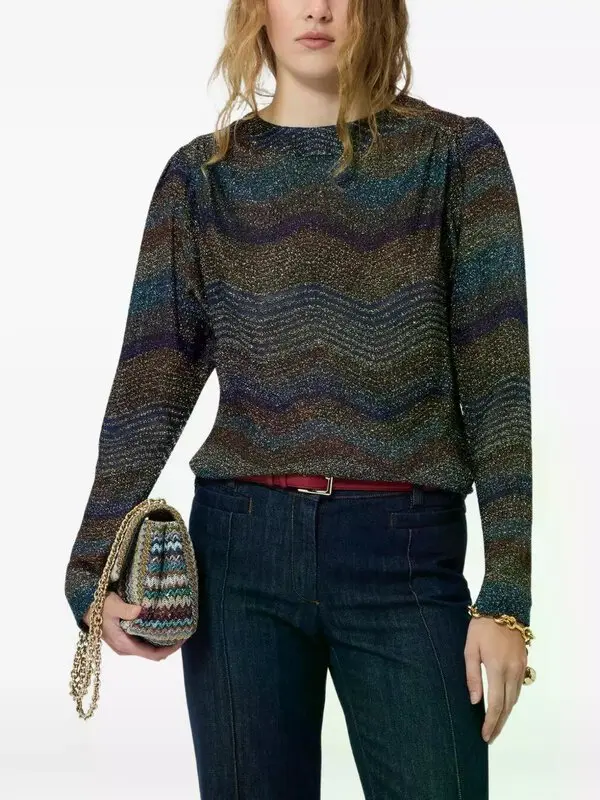 Missoni Viscose-lamé Sweater With Wave Motif