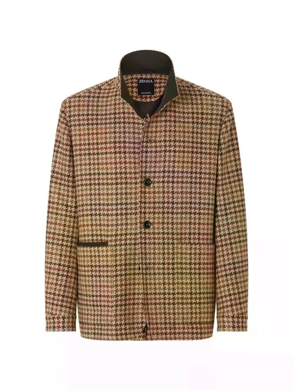 Zegna Light Beige Dark Brown And Brown Oasi Cashmere Chore Jacket