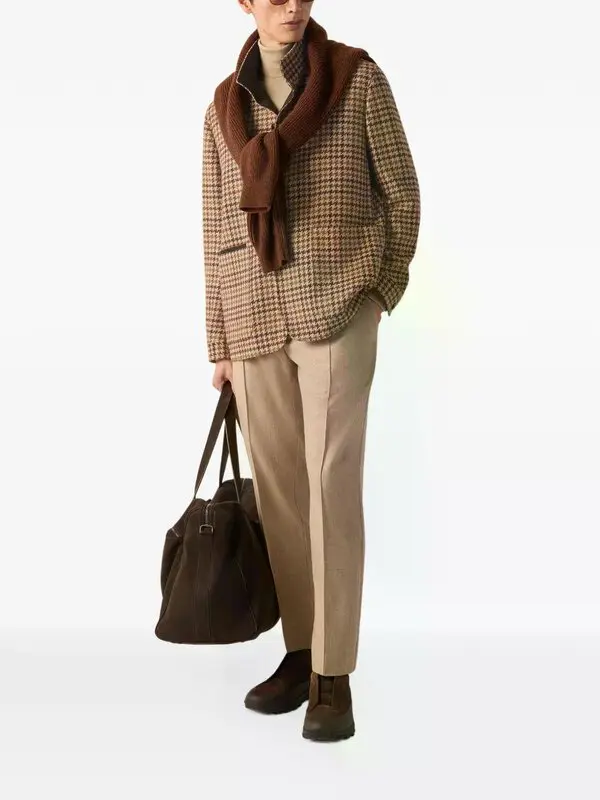 Zegna Light Beige Dark Brown And Brown Oasi Cashmere Chore Jacket