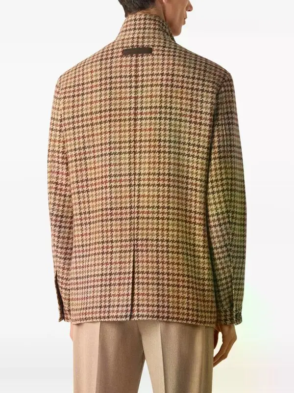 Zegna Light Beige Dark Brown And Brown Oasi Cashmere Chore Jacket