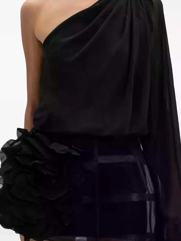 GEMY MAALOUF One-shoulder Draped-panel Top
