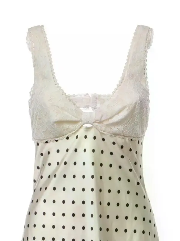 For Love & Lemons Cienna Polka-dot Midi Dress