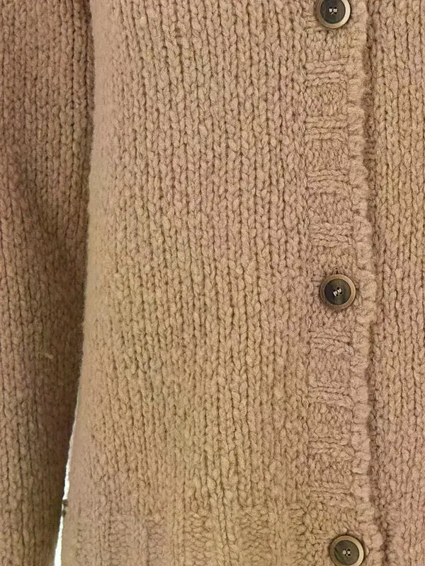 GRAN SASSO Braided-knit V-neck Cardigan