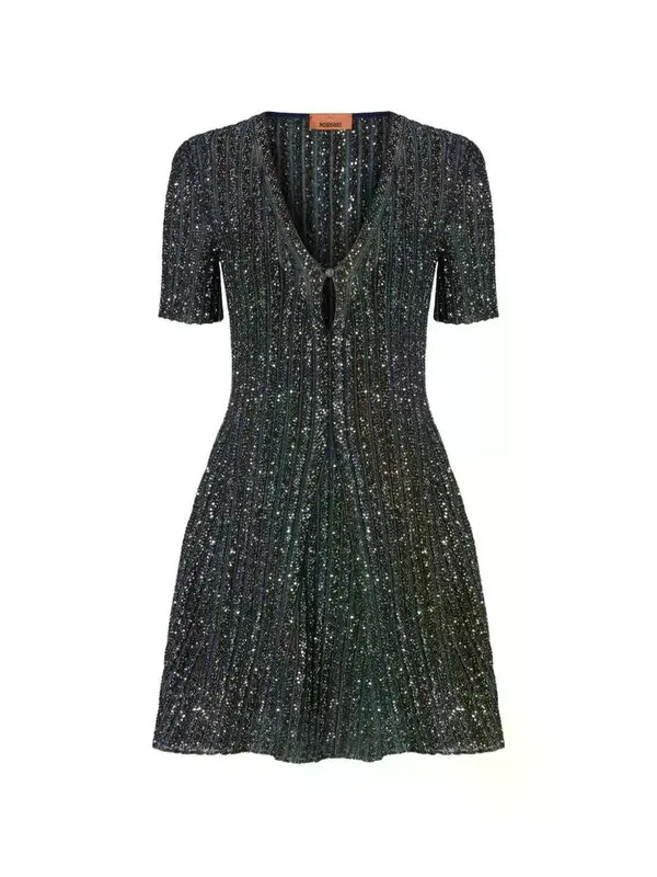 Missoni Lamé Viscose Knit Mini Dress