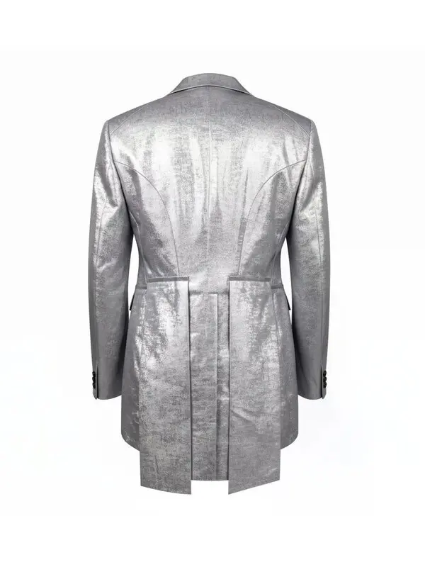 Comme Des Garçons Metallic-effect Peak-lapels Jacket
