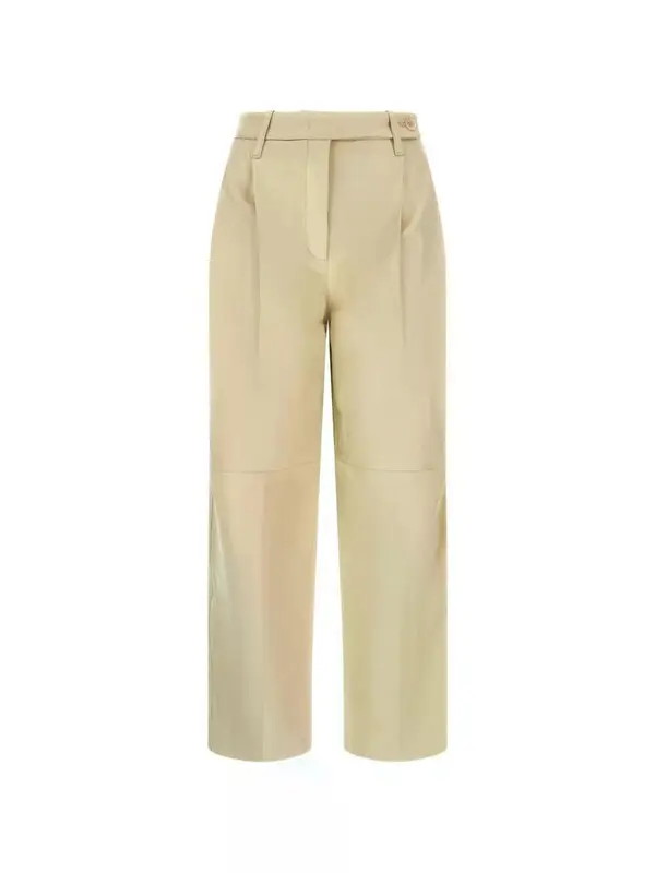 Co Pearl Panelled Leather Trousers