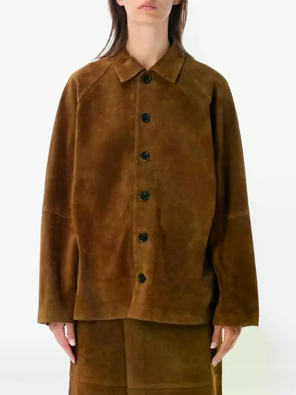 Studio Nicholson Suede Raglan-sleeve Jacket