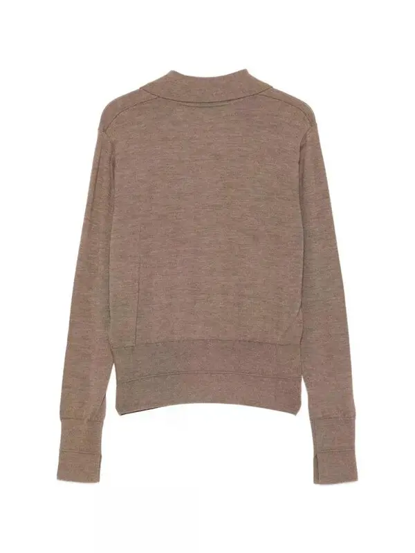 7 For All Mankind Collared Cut-out Sweater