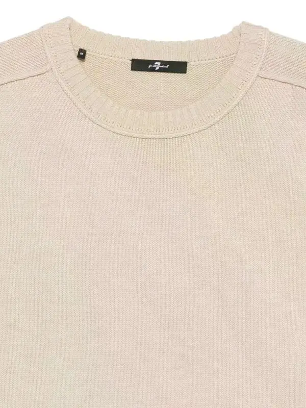 7 For All Mankind Crew-neck Ribbed-trim Sweater