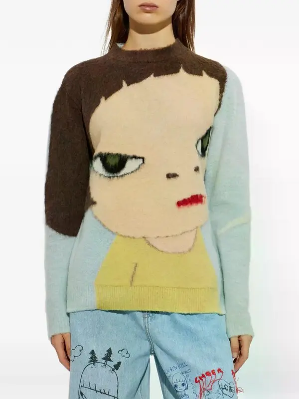 Stella McCartney X Yoshitomo Nara Intarsia-knit Sweater