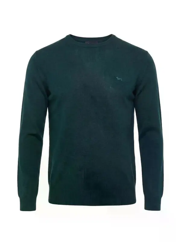 HARMONT & BLAINE Logo-embroidered Wool Sweater